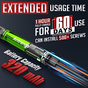 Antrango 3.7V Precision Electric Screwdriver Set, 75 IN 1 Cordless LED Light Mini Electric Screwdriver with 71 S2 Magnetic Bits, 2 Torque Settings, Rechargeable Repair Tool Set for Phone|PC|RC|Watch