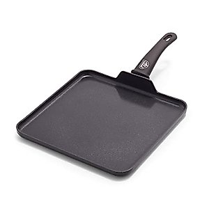 GreenLife Soft Grip Diamond Healthy Ceramic Nonstick 11" Griddle Pan, PFAS-Free, Dishwasher Safe, Black