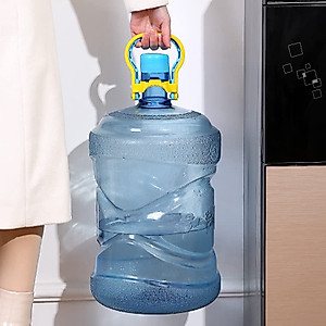TorSor 2 Pack 5 Gallon Water Bottle Holder Purified Drinking Water Jug Caps Carrier Lift Labor Energy Saving Ergonomic Grip Handle Carrier Non-Slip Holder Lifter Heavy Duty Clip