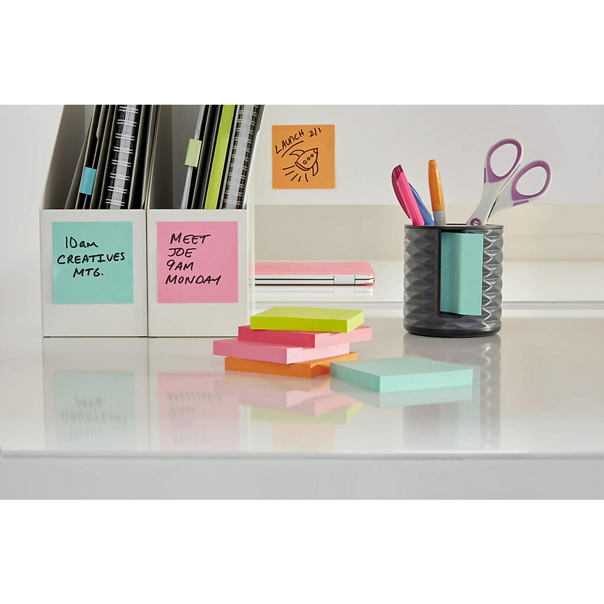 Post-it Note Dispenser, Vertical, Black with Grey (ABS-330-B)