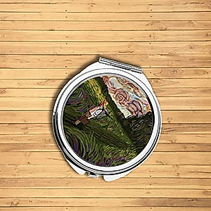 Aesthetic Made by Metal Make-up Mirror Design Blue Rain