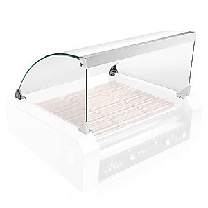 Olde Midway Glass Cover ONLY for Hot Dog 11 Roller Grill Cooker Machine - Replacement or Upgrade