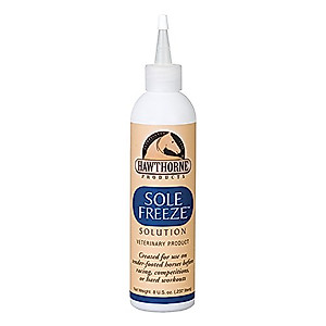 Hawthorne Products 8 Oz Sole Freeze Solution Veterinary Product for Tender Footed Horses to Harden Hoof