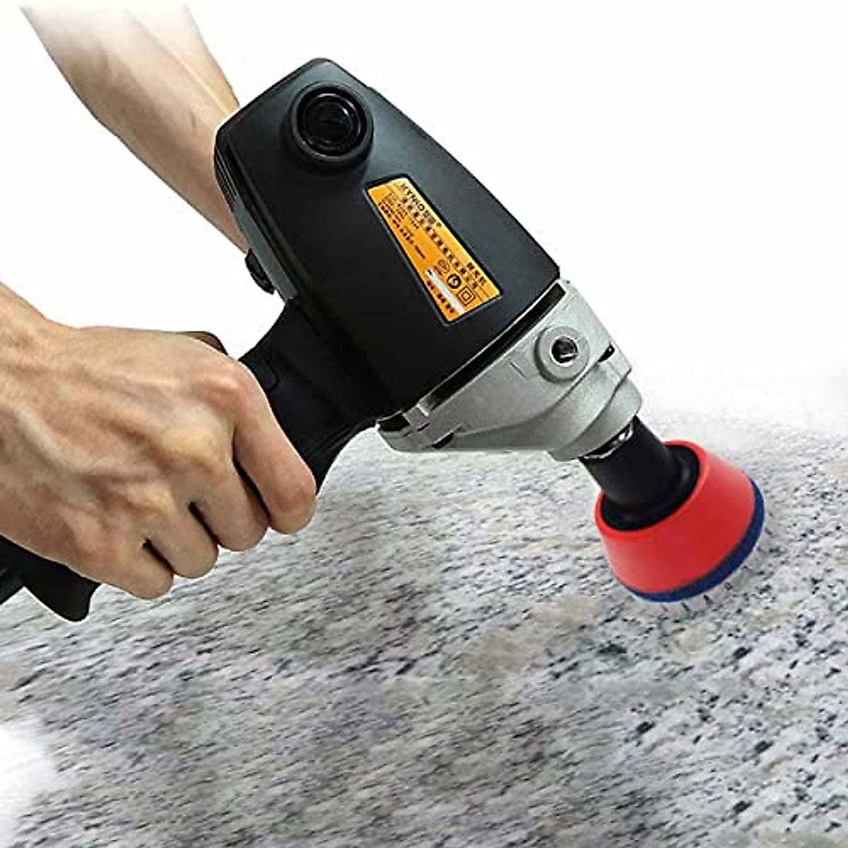 FINGLEE DT 2 Inch Diamond Polishing Pads with 7Pcs Dry Wet Granite Stone Polish Pad Kit for Drill，50-3000 Grit Polishing Pad (7Pcs Dry/Wet Pads+1 Drill Adapter)