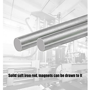JECROISTOI Soft Iron Rod - 0.47" Diameter x 6''L, 2 PCS Iron Rods, Ideal Core for Making Electromagnets
