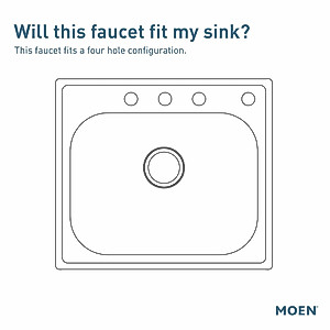 MOEN 7910 Chateau Two-Handle Low-Arc Kitchen Faucet, Chrome