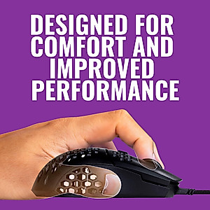 Cooler Master MM710 53G Gaming Mouse with Lightweight Honeycomb Shell, Ultralight Ultraweave Cable, Pixart 3389 16000 DPI Optical Sensor
