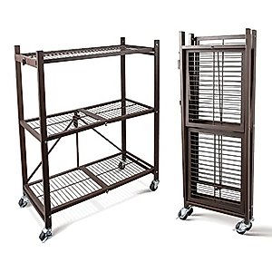 Olympia Tools 3 Shelf Foldable Wire Rack, Metal Organizer