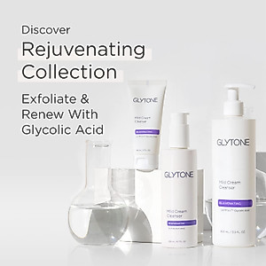 Glytone Mild Cream Cleanser with 3.4 Free Acid Value Glycolic Acid, Glycerin, Creamy for Dry Skin, Citrus Oil, Exfoliate and Moisturize, 6.7 oz