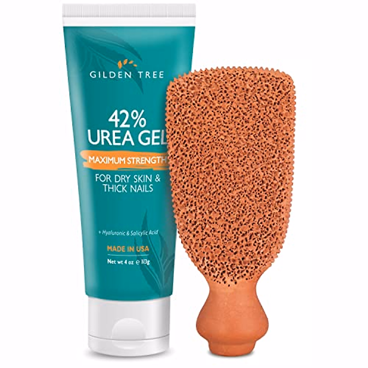 Callus Remover Gel + Foot Scrubber Kit - Pedicure Tools for Dry Cracked Heels