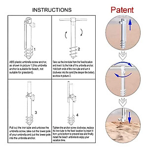 AMMSUN 6.5 ft Beach Umbrella with Sand Anchor,Portable Beach Umbrellas for Sand Heavy Duty Wind,UV 50+ Sun Protection Umbrella for Beach Patio Garden Outdoor,Carry Bag (Orange)