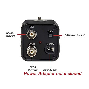 HD SDI Camera, 2MP 1080P Digital CCTV Security Camera, 1/2.8 High Sensitivity Sensor CMOS with 2.8-12mm Manual Varifocal HD 3MP Lens，DC12V 1A Power Adapter SDI Cable Free by Click Below Extra Saving