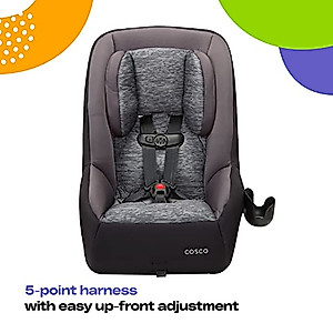 Cosco Mighty Fit 65 DX Convertible Car Seat (Heather Onyx Gray)