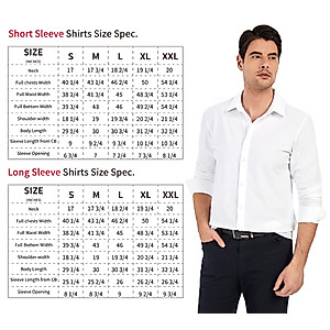 WARHORSEE Mens Knit Dress Shirts Short Sleeve Performance Moisture Wicking Wrinkle Free 4 Way Stretch Casual Button Down Shirt,White,L
