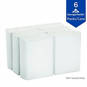 Georgia-Pacific Professional Series Premium 1-Ply C-Fold Paper Towels by GP PRO (Georgia-Pacific); White; 2112014; 200 Towels Per Pack; 6 Packs Per Case