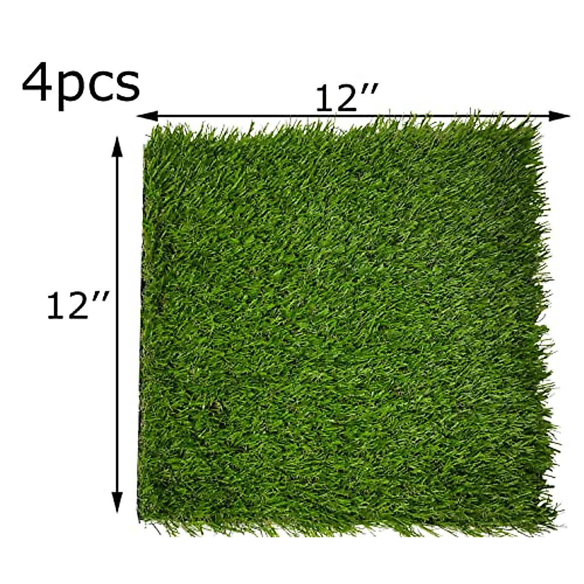 Hamiledyi Chicken Nesting Pads, Artificial Grass Rug Carpet Synthetic Turf Mats Nest Bedding for Chicken Coop Pet Garden Lawn 12"x12" (4PCS)