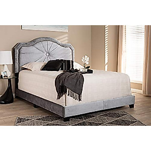 Baxton Studio Beds (Box Spring Required), Queen, Gray