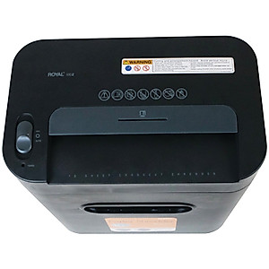 Royal 100x 29171Y 10-Sheet Full-Size Cross-Cut Shredder with Console - Black