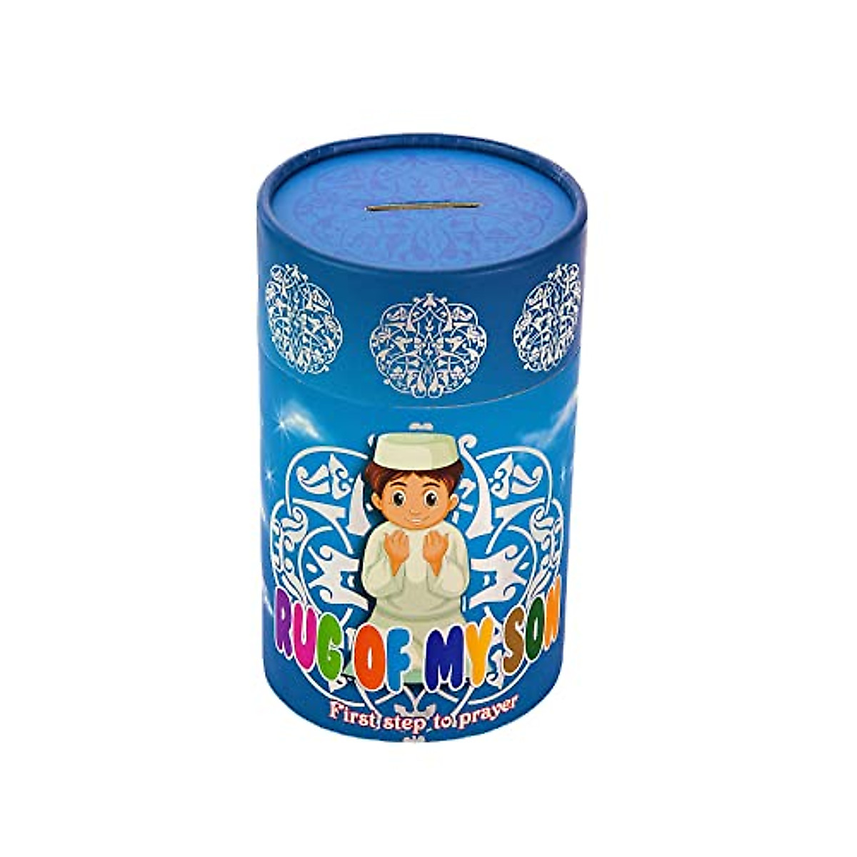 Muslim Prayer Rug for Small Size with Moneybox & Prayer Beads | Janamaz | Sajadah | Soft Islamic Prayer Rug | Islamic Gifts | Small Size Prayer Carpet Mat, Blue/Mod 2