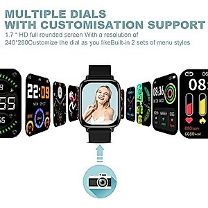 CODMETQL 2023 Smart Watch with Text and Bluetooth Call Receive/Dial Smart Watch for Android iOS Phone Compatible IP67 Waterproof Fitness Activity Tracker Watch Heart Rate Sleep Blood Pressure Monitor
