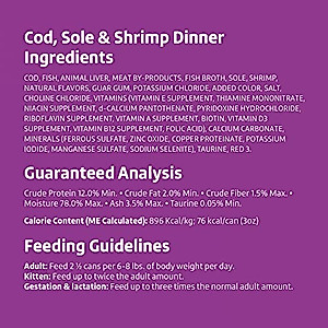 Amazon Brand - Wonder Bound Wet Cat Food, Pate, No Added Grain, Variety Pack (Cod, Sole & Shrimp, Salmon, White Fish & Tuna), 3 ounce (Pack of 24)