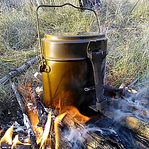 Books.And.More Original Soviet Russian Army Soldier Mess & Griddle Kit Canteen Pot Army Soldier Lunch Box