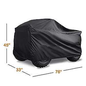 Szblnsm ATV Cover. 420D Heavy Duty Tear-Resistant Fabric. Quad Cover for Kawasaki, Arctic Cat, Honda, Polaris,Yamaha, and More. Protection Against Water, Wind, UV. 4 Wheeler Accessories