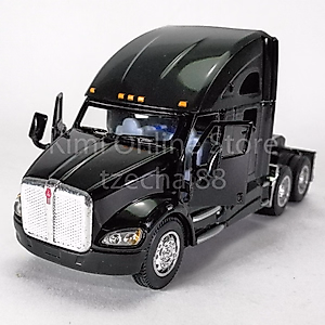 KiNSMART Kenworth T700 Container Truck 1:68 Die Cast Metal Model Toy Truck Black