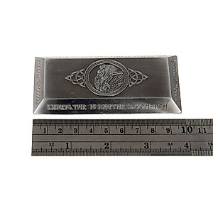 The Broken Token Prop Coins - 1 Silver Large Antique Dwarven Bar, Fantasy Novelty and Replica Trade Bars