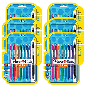 Paper Mate InkJoy 300RT Retractable Ballpoint Pens, Medium Point (1.0mm), Assorted, 48 Count, 6 Packs of 8