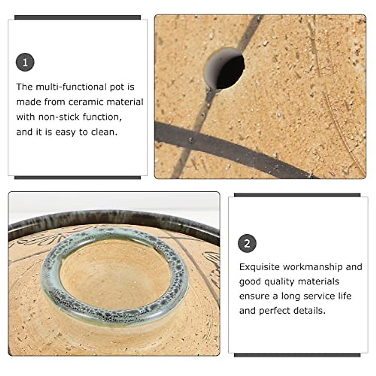 Japanese Donabe Pot Korean Soup Pot Ceramic Casserole Clay Earthenware Pot Chinese Stew Pot Soup Pot Cooking Pot Stockpot with Lid Kitchen Cookware 18cm Ceramic Stew Pot Clay Cooking Pot (Color : Ass