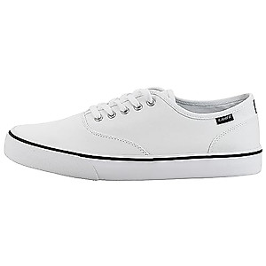 Lugz Men's Lear Shoes, White/Black, 10 M