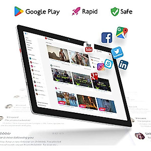 MODERNESS Tablet 10.1 Inch Android 12 Quad Core 32GB ROM 1280x800 IPS Display 5000mAh Tablets PC Silver