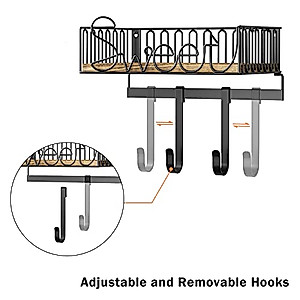 SRIWATANA Ironing Board Hanger Wall Mount, Iron and Ironing Board Holder for Laundry Room Organization and Storage - Carbonized Black