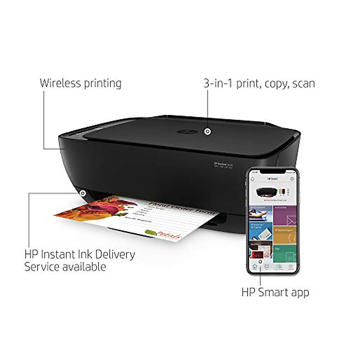 HP DeskJet 3639 Wireless All-in-One Printer, Compatible with Alexa (K4T98A)
