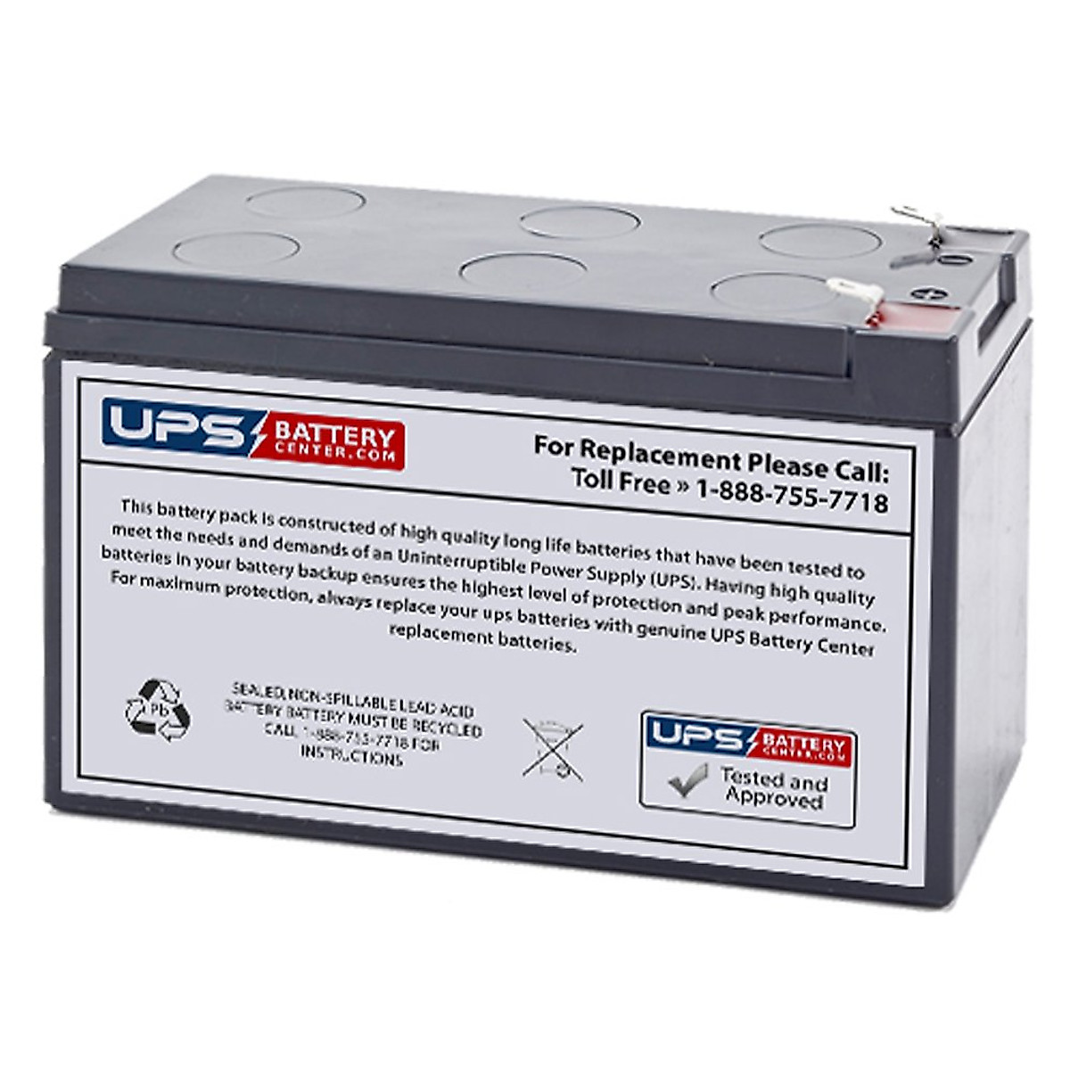 Yuasa NPW36-12 12V 7.2Ah F2 Compatible Replacement Battery by UPSBatteryCenter