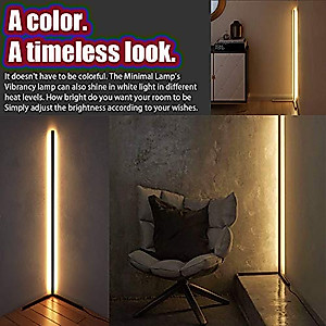 Latest LED Floor Lamp, Modern Bedroom RGB Color Changing Corner Light Minimal Vertical LED Standing Floor Lamp, Remote APP Control and Remote Control Switch Colors Floor Lamp at Will