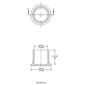 Caplugs ZC321AK1 Plastic Straight Sided Utility Cap to Cap Thread Size 2-1/2" C-32, PE-LD, to Cap Thread Size 2-1/2", Red (Pack of 10)