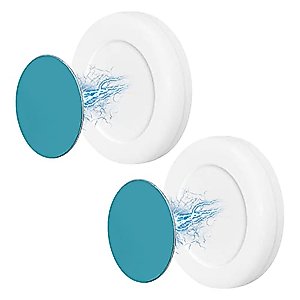 Erice 2 Pcs Remote Control Holder Hook, Wall Mount Storage Magnetic White Hook, No Punching Strong Magnetic Hooks for TV Air Conditioner Bed Remote Control Keys