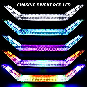 omotor RGB Flowing Turn Signal Light, Front Accent Light LED Center Grill Fang Light Compatible with 2020 - 2023 Polaris RZR PRO XP / 4 PRO R Turbo R RZR PRO XP Light