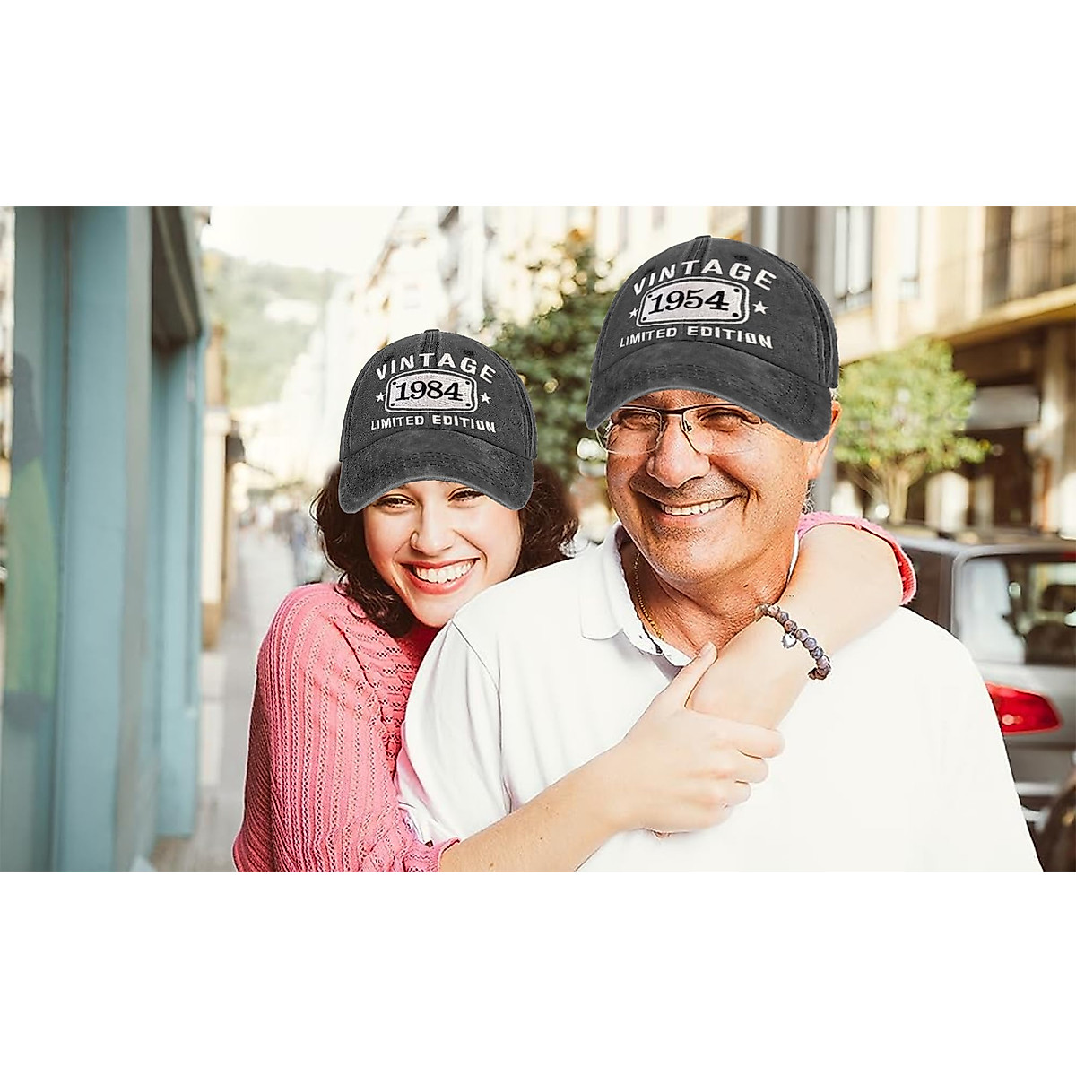 QDQDSD 70th Birthday Gifts for Men Women Vintage 1954 Baseball Cap 70 Year Old Embroidered Hat (Black2-1954)