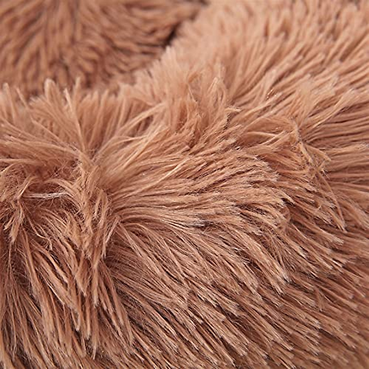 LQUOXH Square Dog Beds Long Plush Pet Beds Cat Mat for Little Medium Large Pets Super Soft Winter Warm Sleeping Mats (Color : LightCoffee, Size : Small)