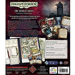 Fantasy Flight Games Arkham Horror The Card Game The Scarlet Keys Campaign Expansion - Unravel The Mysteries of Disappearances! Cooperative LCG, Ages 14+, 1-4 Players, 1-2 Hour Playtime, Made