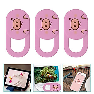 SOLUSTRE 3Pcs Camera Cover Phone Webcam Cover Black Slides Camera Shield Cover Black Webcam Cover Webcam Blocker Computer Webcam Cover Webcam Privacy Cover Computer Tablet abs Flat Lens