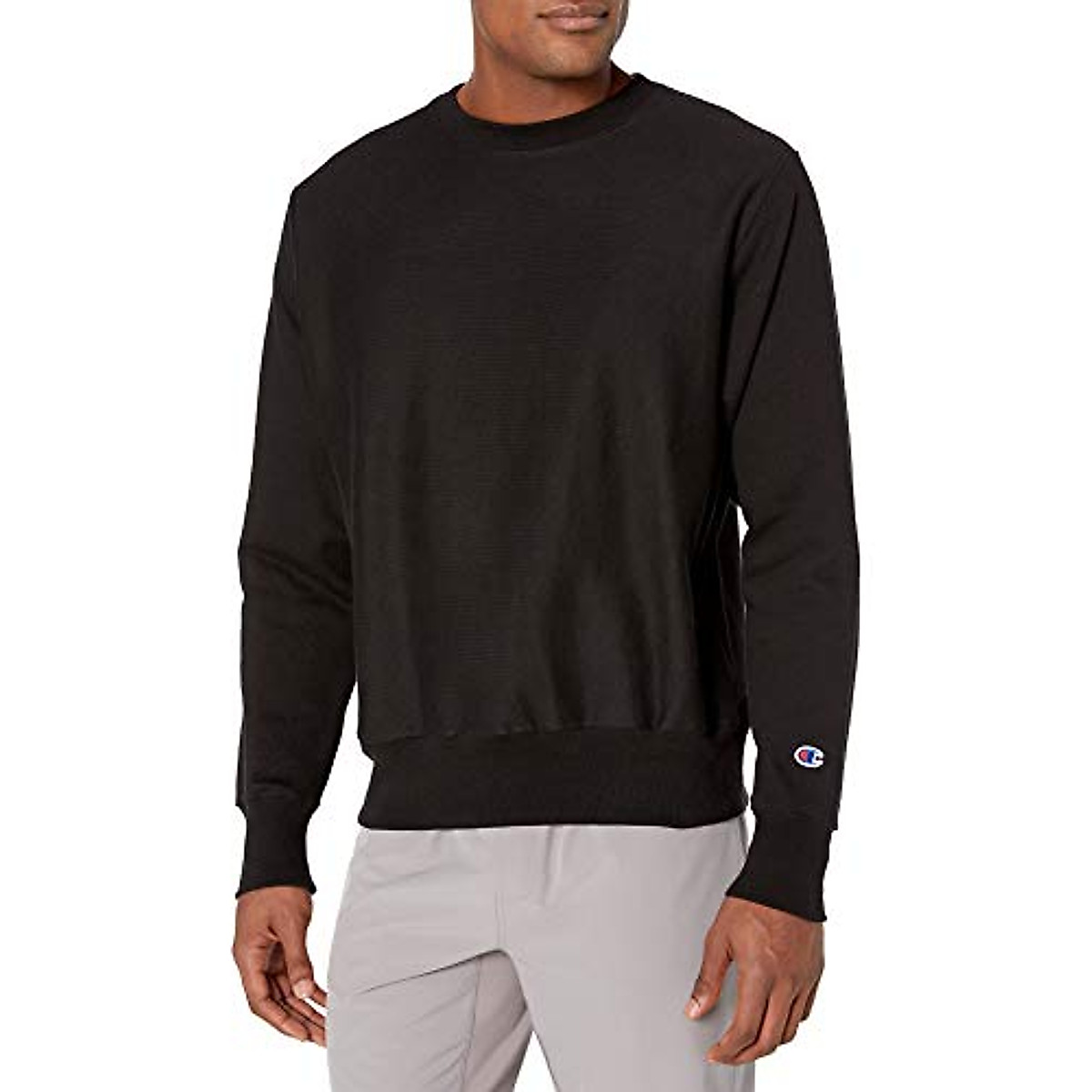 Champion Men's Reverse Weave Sweatshirt, Black, XL