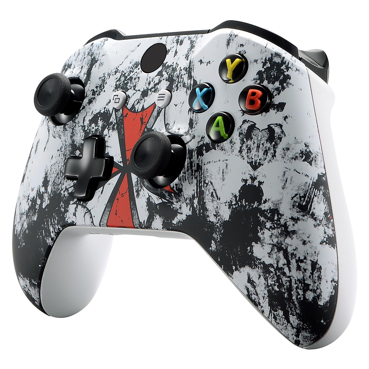 eXtremeRate Soft Touch Grip Biological Hazard Front Housing Shell Faceplate for Xbox One X S Controller Model 1708 - Controller NOT Included