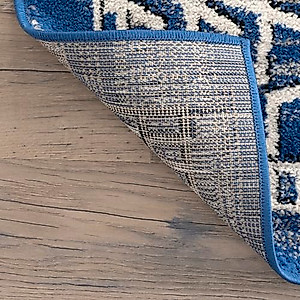 nuLOOM Joannie Contemporary Abstract Patterned Area Rug, 9x12, Blue