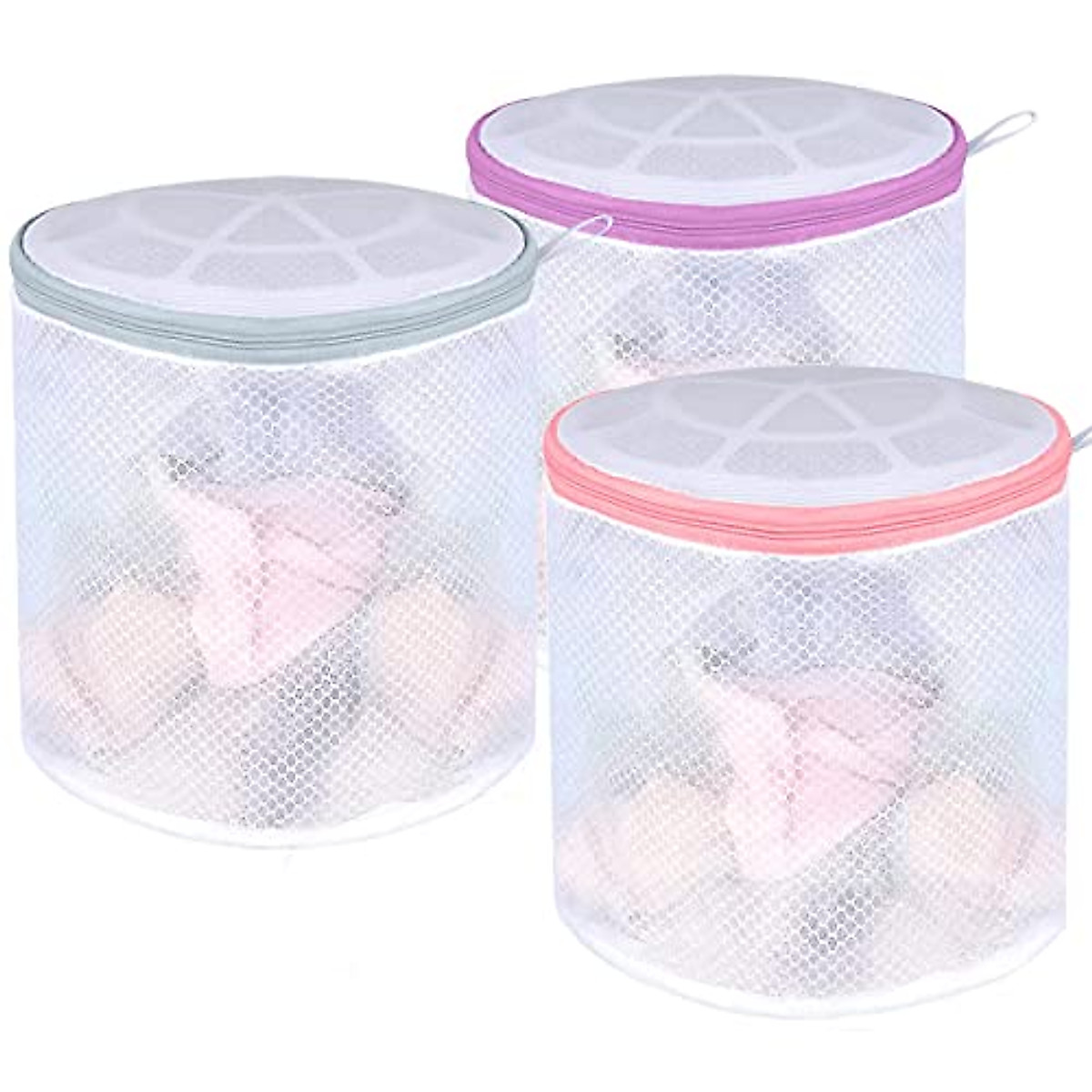3 Pack Bra Laundry Bag for Washing Machine, 4 Pack Mesh Laundry Bags for Delicates, Liwilong Lingerie Wash Bag, Bra Bag for Washing Machine