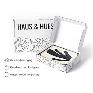 HAUS AND HUES Abstract Art Wall Decor - Set of 6 Modern Art Gallery Wall Decor, Abstract Minimalist Wall Art, Mid-Century Modern Wall Decor, Modern Art Wall Decor, Neutral Art (Black Frame, 16x20)