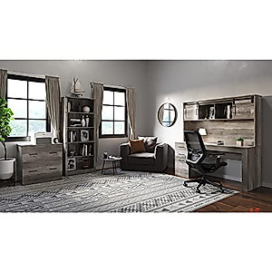 Realspace® Peakwood 71" H 5-Shelf Bookcase, Smoky Brown